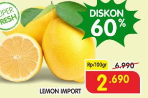 Promo Harga Buah Lemon Terbaru Minggu Ini - Katalog Superindo | Hemat.id