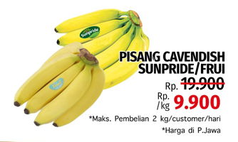 Promo Harga Sunpride Buah Pisang Terbaru Minggu Ini | Hemat.id